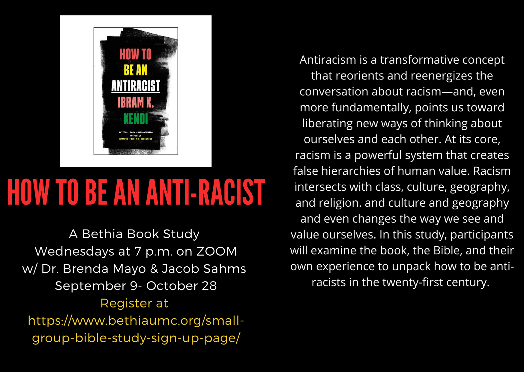 Bible Study Sign Up | Bethia United Methodist Church